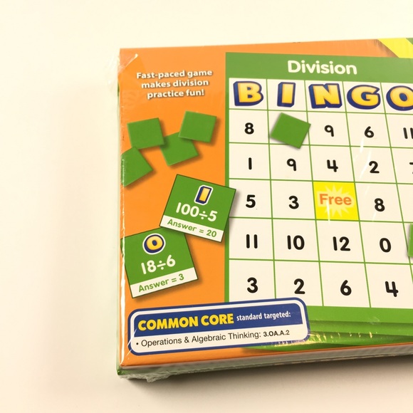 Lakeshore | Other | Lakeshore Learning Division Bingo Math Game New ...